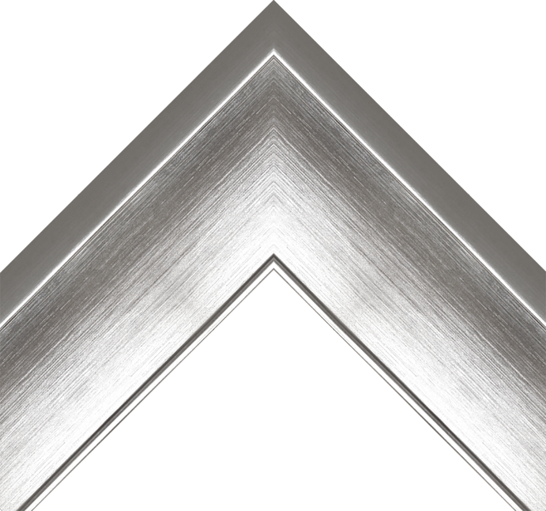 Select Art. Silver Scooped Contemporary Flat Plate Mirror