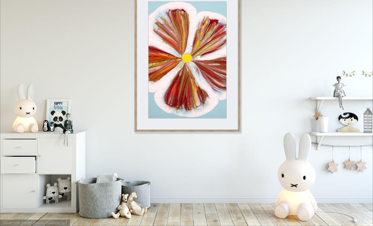 Select Art. Vibrant Abstract Flower Art Print | Rich Textures & Bold ...